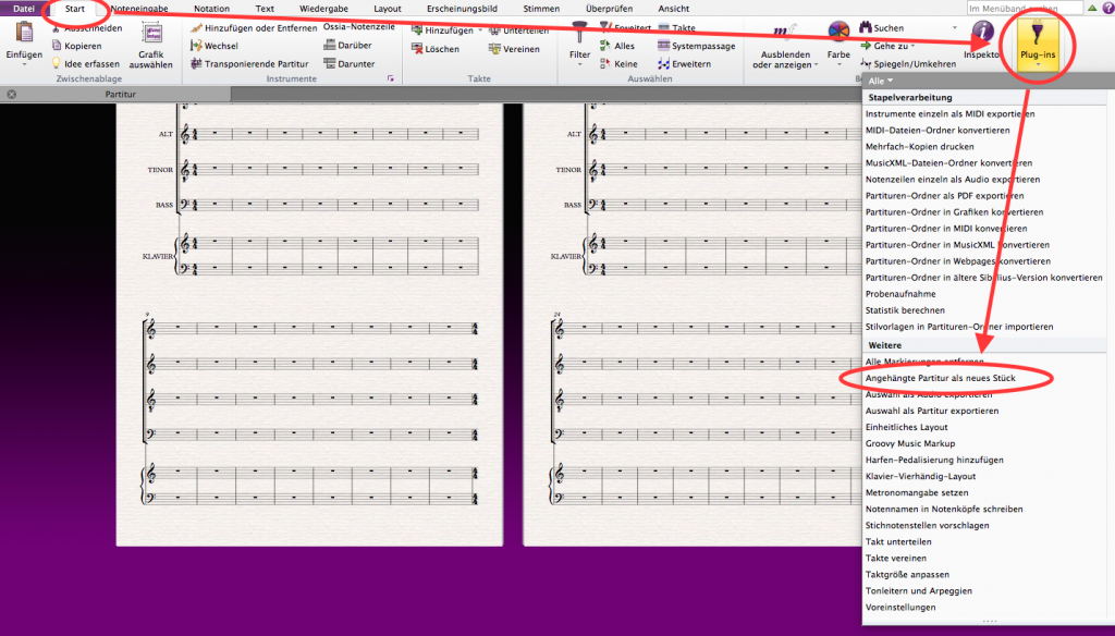 Partituren anhängen – Vadon Music Preparation